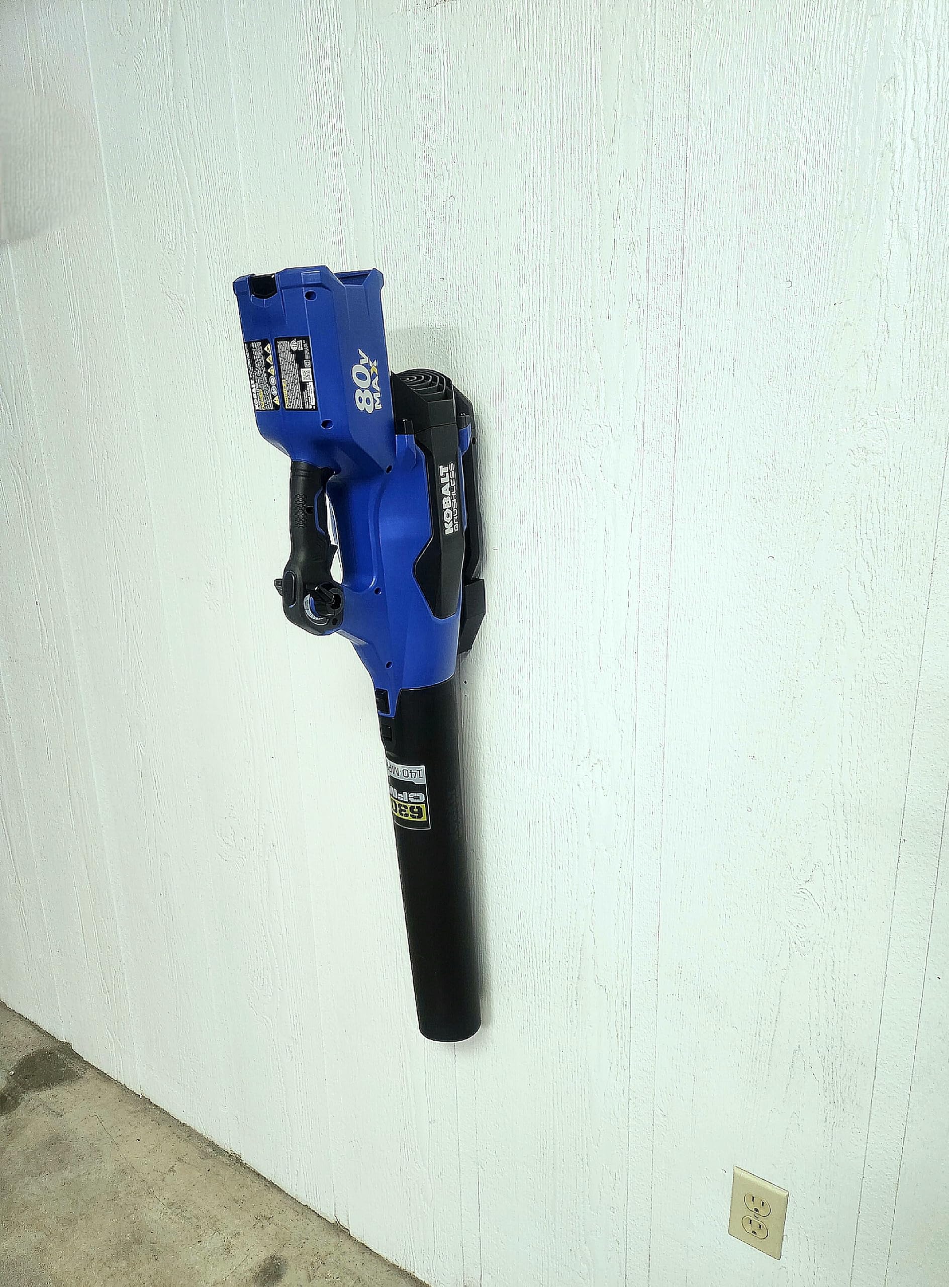 Blower Wall Mount compatible with "Kobalt 80v MAX Brushless Blower"