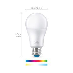 WiZ Connected 60W A19 LED Smart Light Bulbs - Connects to Your Wi-Fi - E26 Smart Bulb - Control with Voice or App + Activate with Motion - Matter Compatible - 4 Pack