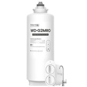 waterdrop wd-g2mro reverse osmosis filter, replacement for wd-g2-b, wd-g2-w, wd-g2mnr-w reverse osmosis system, reduce pfas, 2-year lifetime