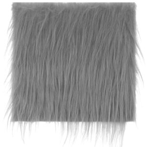 shaggy plush fur fabric christmas craft fur 10 x 20inch fuzzy fabric sewing fur cuts for diy crafts halloween winter costume decoration rug mat(grey)