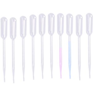 ruian 0.5ml clear disposable plastic eye dropper set transfer graduated pipettes (100 pcs)