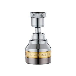 meloyankoo universal kitchen faucet spray head,faucet aerator,stainless steel and solid brass,360° swivel kitchen sink accessories,3 flow mode adjustable,anti-splash,high pressure booster,short