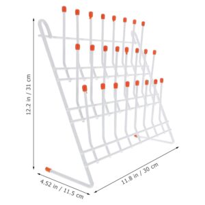 TAMOSH Lab Drying Rack 24 Pegs Lab Glassware Rack Wire Glassware Drying Rack Wall Mount/Freestanding Lab Glass Drying Rack