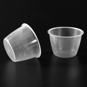 TAMOSH Plastic 120ml Electric Cooker Rice Measuring Cup 2pcs Clear White