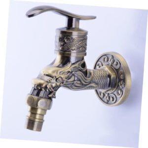 DOITOOL 2 Pcs Antique Washing Machine Faucet Copper Core Faucet Bath Tub Faucet Bathtub Faucets Sink Faucet Decorative Taps Brass Water Tap Laundry Tub Sprinkler Wash Basin Water Spout Mop