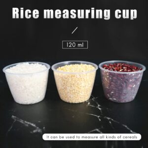 TAMOSH Plastic 120ml Electric Cooker Rice Measuring Cup 2pcs Clear White