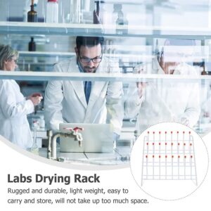 TAMOSH Lab Drying Rack 24 Pegs Lab Glassware Rack Wire Glassware Drying Rack Wall Mount/Freestanding Lab Glass Drying Rack