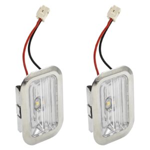 2pk-w10843339 w10908166 w11462342 w10607479 refrigerator led light for kitchenaid whirlpool led light module assembly chrome frame ap6989197 and ps16218086