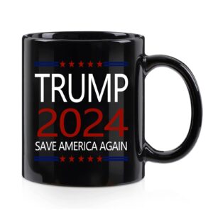 wenssy trump for president mug, donald trump 2024 save america again mug, trump 2024 mug, trump for president of the united states 11 ounce black