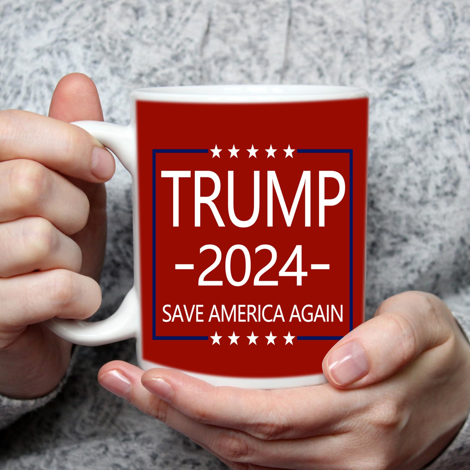 WENSSY Trump for President Mug, Donald Trump 2024 Save America Again Mug, Trump 2024 Mug, Trump for President of The United States 11 Ounce Red