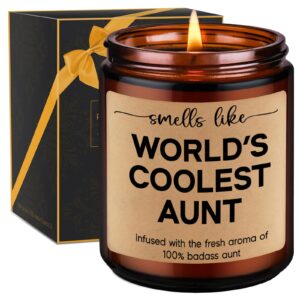 gspy cool aunt candles - gifts for aunt - aunt gifts from niece, nephew - cool aunt gifts, aunt candle - aunt birthday gifts - funny christmas gifts for aunt, auntie - best aunt ever gifts