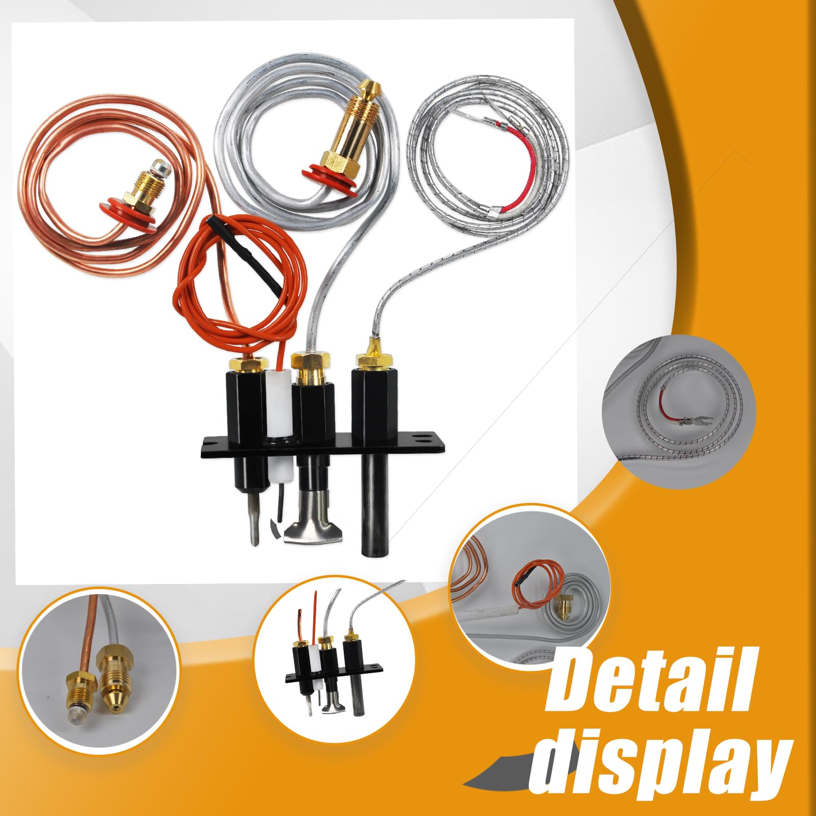 Zhenx 4021-737 Propane Gas Fireplace Assembly, Replacement for 485-511A Fireplaces and Stoves