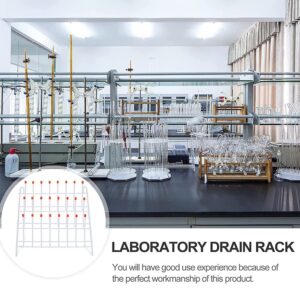 TAMOSH Lab Drying Rack 24 Pegs Lab Glassware Rack Wire Glassware Drying Rack Wall Mount/Freestanding Lab Glass Drying Rack