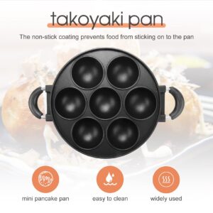 TAMOSH 7 Hole Cooking Cake Pan Cast Iron Omelette Pan Non-Stick Cooking Pot Breakfast Egg Cooker Cake Mold Kitchen Cookware