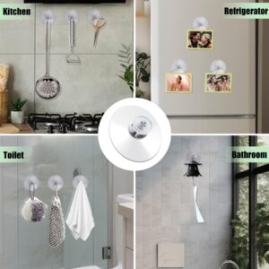 Lianxuia 16 Pcs Suction Cup Plastic Suction Pads, 50mm/1.96 inch Clear PVC Sucker Pads, Strong Adhesive Suction Holder with M5 Screw Nut for Windows, Bathrooms, Glass Walls, Car Sun Shades