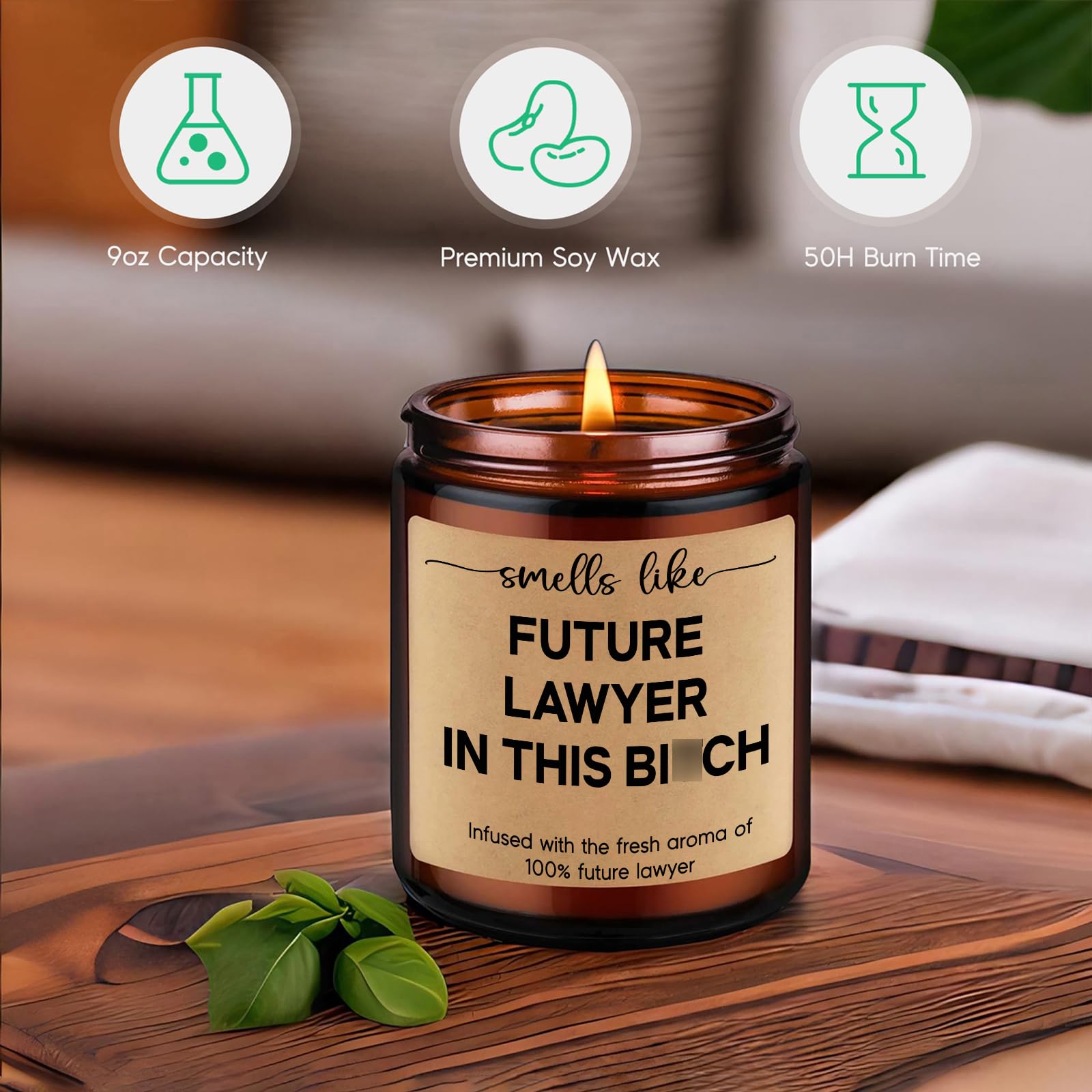 GSPY Lawyer Candle - Future Lawyer Gifts, Funny Lawyer Gifts for Women, Men - Law School Gifts, Law Student Gifts - Law School Essentials, Christmas, Graduation Gifts for Law Students, Lawyers