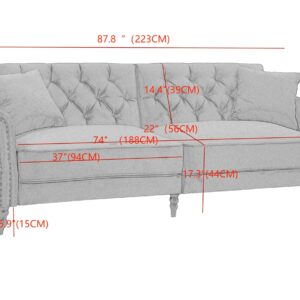 Legend Vansen Futon Sofa Bed,Sleeper Sofa,Mid-Century Modern Futon Couch,Convertible Sofa,Sofa Cama for Living Room and Bedroom