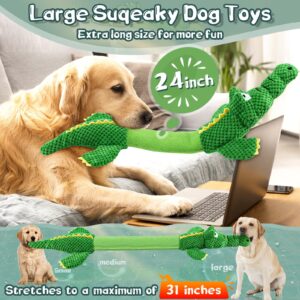 WOWBALA Dog Toys for Large Dogs: Squeaky Dog Toys - Plush Dog Chew Toys - Tough Tug of War Dog Toys - Interactive Puppy Toys for Small,Medium,Large Breed