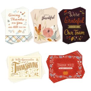 hallmark business 25 pack bulk assorted employee thanksgiving cards (appreciation)