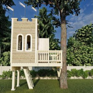 The Enchanted Castle © 1 Tree 2 Post Treehouse Plan