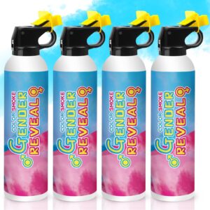 merear gender reveal fire extinguisher 4 packs, gender reveal ideas, boy baby reveal party ideas for gender reveal decorations (blue)