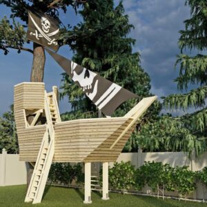 The Pirate Ship © 1 Tree 2 Post Treehouse Plan