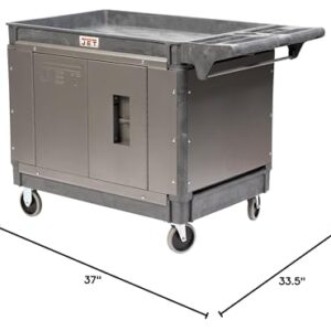 JET PUC-3725 Resin Utility Cart with JT1-126 LOAD-N-LOCK Security System