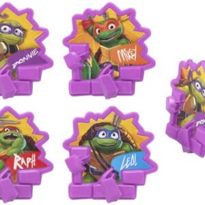 DecoPac Teenage Mutant Ninja Turtles Turtle Power Rings, Cupcake Decorations For Birthday Party, Cakes, And Celebrations - 24 Pack