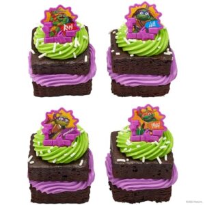 DecoPac Teenage Mutant Ninja Turtles Turtle Power Rings, Cupcake Decorations For Birthday Party, Cakes, And Celebrations - 24 Pack