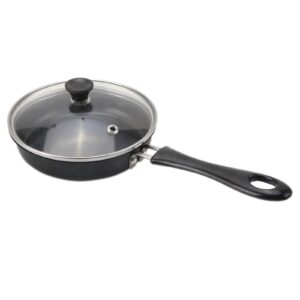 sunshineface egg frying pan, nonstick frying pan with lid, mini cooking frying pan, smoke- free camping stone cookware, 4. 7 inch