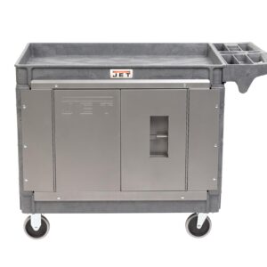 JET PUC-3725 Resin Utility Cart with JT1-126 LOAD-N-LOCK Security System