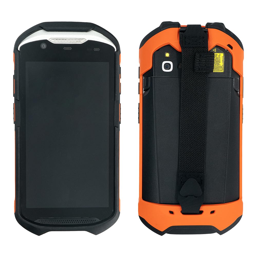 Protective Case Cover Bumper Case with Hand Strap Rugged Boot for Zebra TC52ax (SG-TC52AX-LORGB-01) Barcode Scanner,Sturdy Protect(Orange)