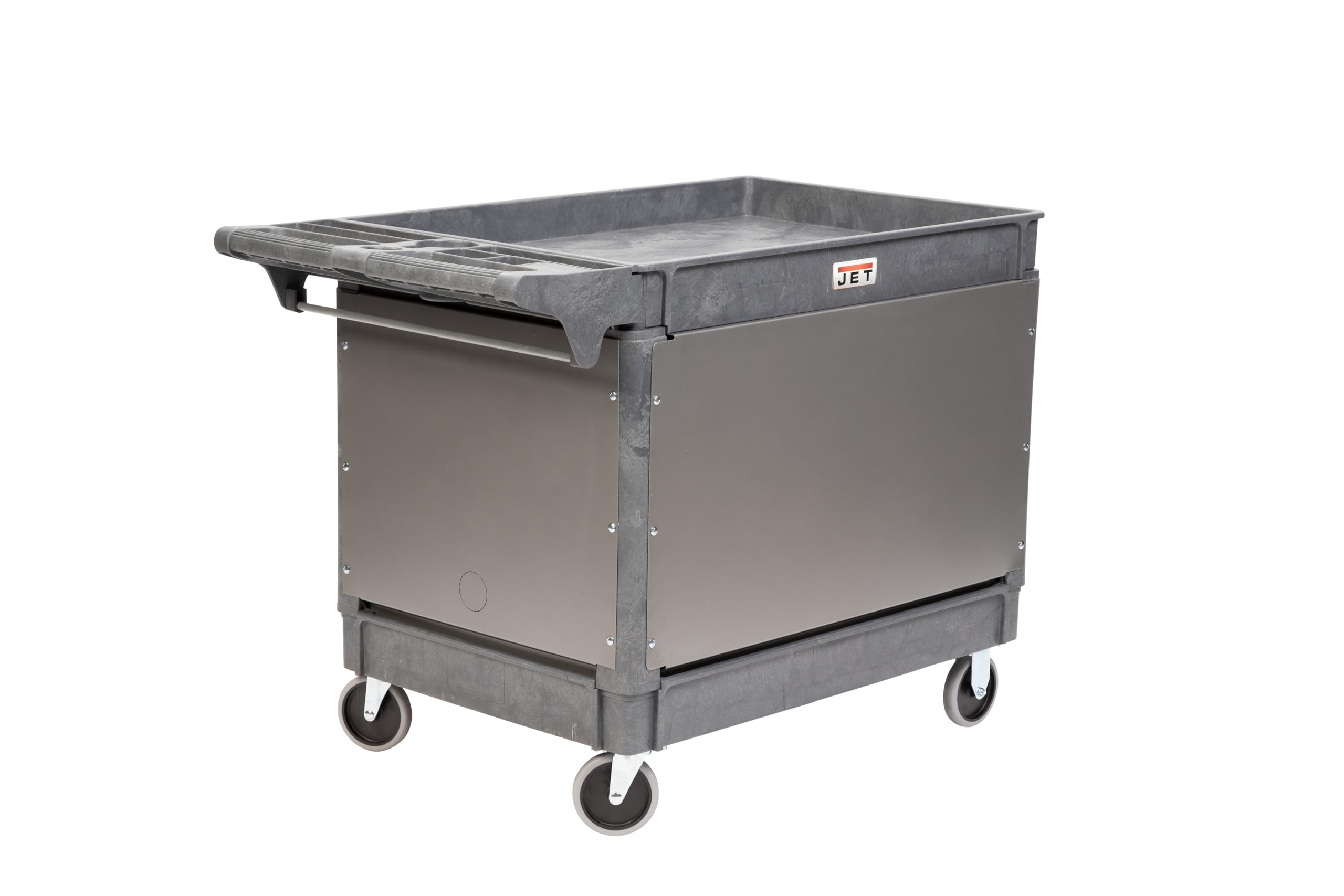 JET PUC-3725 Resin Utility Cart with JT1-126 LOAD-N-LOCK Security System