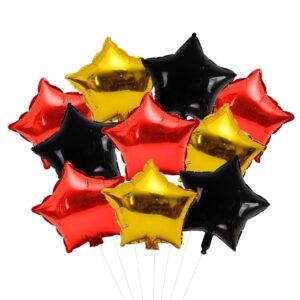 18 inch star foil balloons gold black red, 30 pcs big star shape mylar balloon for party decorations wedding magical prom engagement party decoration