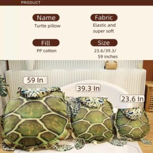 Gujuja Wearable Turtle Shell Party Cosplay Tortoise Plush Toys Doll Soft and Fluffy Stuffed Turtle Pillow (Medium)