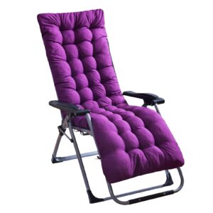 imountek lounge chair cushions chaise lounger cushion soft sofa mat long bench cushion for outdoor furniture, indoor outdoor recliner zero gravity chair cushion/purple