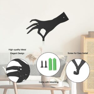 Hppybiry Metal Key Holder Wall Mount, Decorative Black Key Rack Hooks, Key Hanger for Wall, Unique Hooks for Wall, Coat Hooks, Key Rack Organizer for Entryway Hallway Doorway