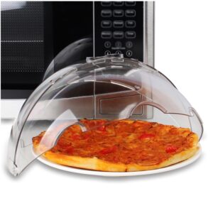 flippable microwave splatter cover,microwave cover for food, dish, higher microwave plate cover for heating, stay-inside splatter guard for microwave oven, innovative lid-10.5 in