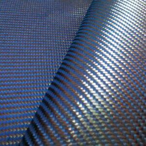 1pc 50cm width x 1m long carbon fiber cloth 3k 200/240gsm twill plain 12k fabric honeycomb hybrid carbon kevlar fabric chopped yarn (color : blue hybrid)