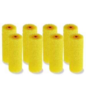 yltoloo 8 pcs textured paint roller covers, 4 inch small textured foam drywall texture paint rollers, house paint roller covers for art painting walls ceilings