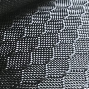 1Pc 50cm Width X 1m Long Carbon Fiber Cloth 3K 200/240gsm Twill Plain 12K Fabric Honeycomb Hybrid Carbon Kevlar Fabric Chopped Yarn (Color : Blue Hybrid)