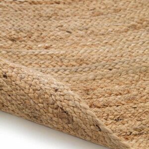 VDS Pack of 1, Oval Hand Woven Braided Jute Area Rug 2x4 feet, Natural Reversible Rug for Home Decor, Living Room, Kitchen, Entryway Rug, Door Mat, Farmhouse Rustic Boho Accent Rug (2'x4')