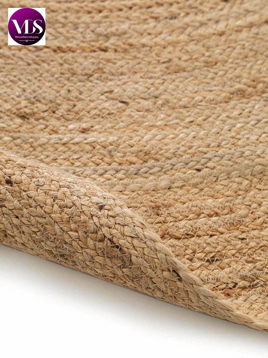 VDS Pack of 1, Oval Hand Woven Braided Jute Area Rug 2x4 feet, Natural Reversible Rug for Home Decor, Living Room, Kitchen, Entryway Rug, Door Mat, Farmhouse Rustic Boho Accent Rug (2'x4')