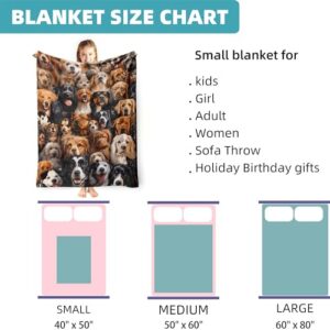 Cute Dog Blanket for Kids Boys Girls Soft Dogs Print Throw Blanket Perfect Dogs Gift for Dogs Lovers Ideal for Birthday Christmas 40x50 inch