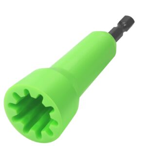 wire twister tool for drill, compatible with wire nut twister, electrical wire twister, wire twisting tool with 1/4" chuck, enhanced wiring efficiency (green)