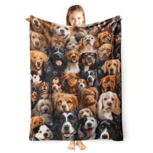 cute dog blanket for kids boys girls soft dogs print throw blanket perfect dogs gift for dogs lovers ideal for birthday christmas 40x50 inch