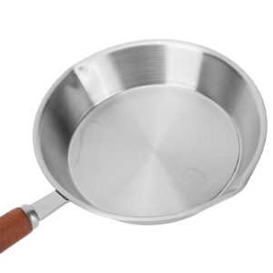 Nonstick Frying Pan, Saute Fry Pan Stainless Steel Frying Pan Non Stick Egg Pan Fry Pan for Household Restaurant Induction Cooker (12CM)