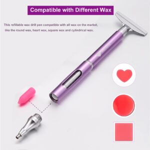 Benote Diamond Art Painting Pen Refillable Wax, Diamond Paint Accessories Refillable Wax Pen Self-Stick Drill Pens with Metal Correction Plate for Art DIY Craft - B18