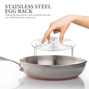 Stainless Steel Steamer Rack for Pots, Round Cooling Rack 9.2 in (diameter)*2.2 in (height), Steam Rack for Steam Fryer Stockpot Pressure Cooker