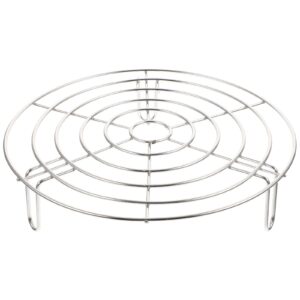 stainless steel steamer rack for pots, round cooling rack 9.2 in (diameter)*2.2 in (height), steam rack for steam fryer stockpot pressure cooker